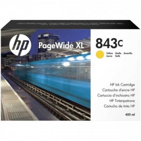 HP 843C 400-ml Yellow PageWide XL Ink Cartridge - Mega Systems