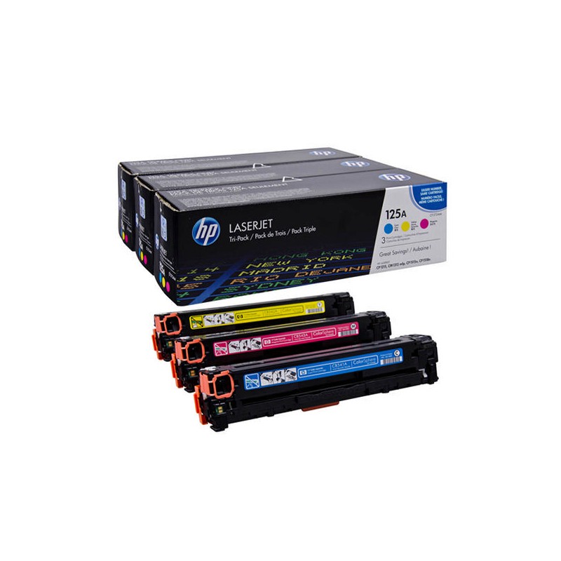 HP 125A CYM Tri-Pack LJ Toner Cartridge - Mega Systems